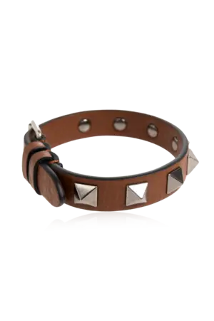 Valentino Garavani Leather Bracelet With Studs