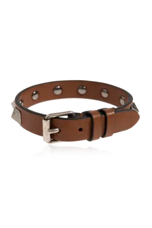 Valentino Garavani Leather Bracelet With Studs