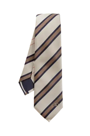 Valentino Garavani Silk Neck Tie - Grey