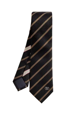 Valentino Garavani Silk Tie - Navy Blue