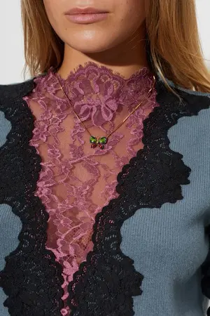 Valentino Garavani Necklace With A Butterfly Motif Pendant
