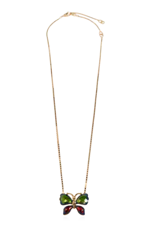 Valentino Garavani Necklace With A Butterfly Motif Pendant