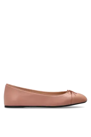 Valentino Garavani Leather Ballet Flats With Logo