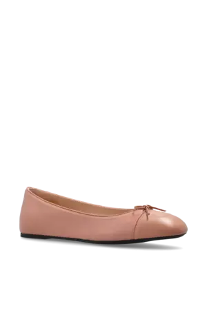 Valentino Garavani Leather Ballet Flats With Logo
