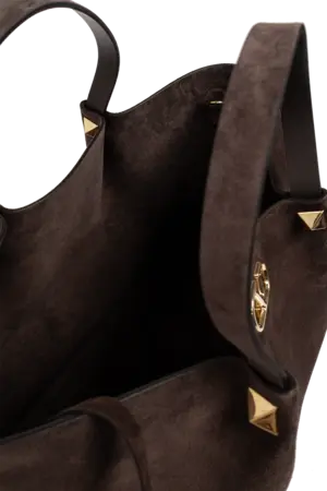 Valentino Garavani Suede Tote Bag - Brown