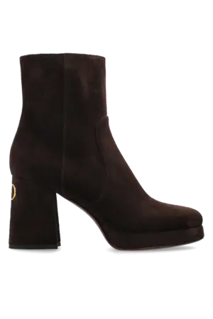 Valentino Garavani Suede Platform Ankle Boots