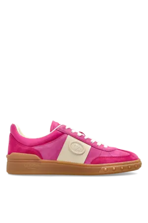 Valentino Garavani Suede Sports Shoes With Logo Pink