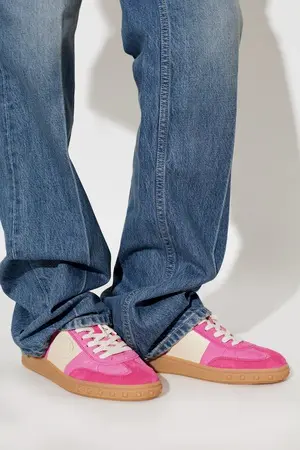 Valentino Garavani Suede Sports Shoes With Logo - Pink
