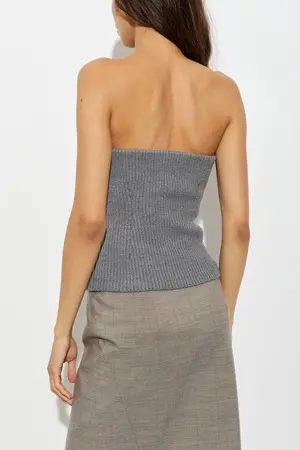 JIL SANDER Wool Off-the-shoulder Top