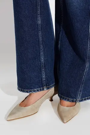 AeydĒ Suede Cari Pumps - Grey