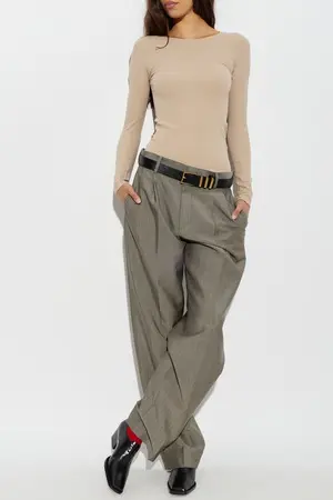 JIL SANDER Ribbed Long Sleeve Top