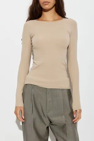 JIL SANDER Ribbed Long Sleeve Top