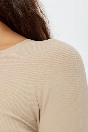 JIL SANDER Ribbed Long Sleeve Top