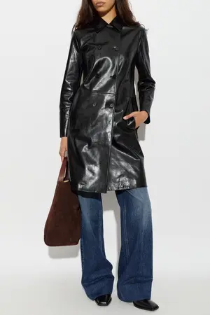 JIL SANDER Double-breasted Leather Coat