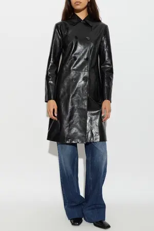 JIL SANDER Double-breasted Leather Coat