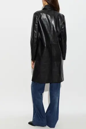JIL SANDER Double-breasted Leather Coat