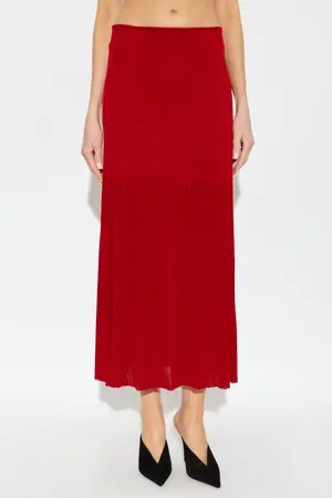 Balmain Pleated Skirt - Red