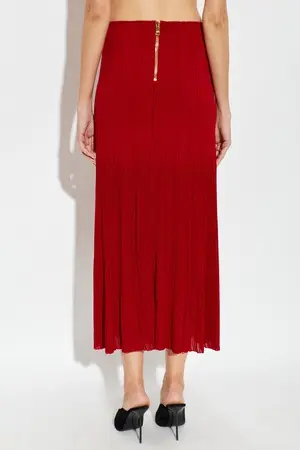 Balmain Pleated Skirt - Red