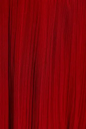 Balmain Pleated Skirt - Red
