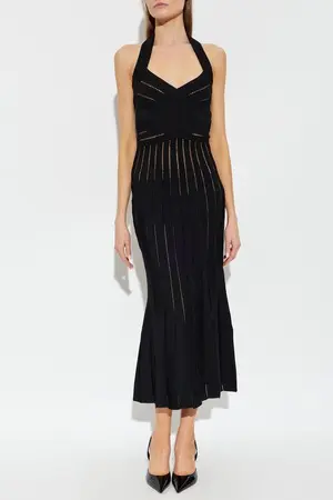 Balmain Halterneck Open Back Dress