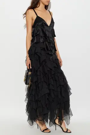 Balmain Silk Maxi Skirt