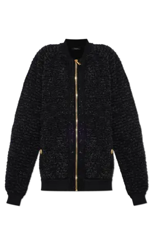 Balmain Tweed Cardigan - Black