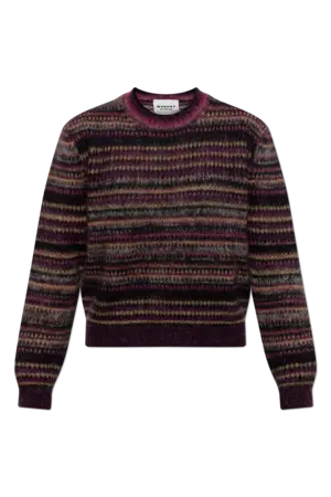 MARANT ETOILE Morine Striped Sweater - Purple