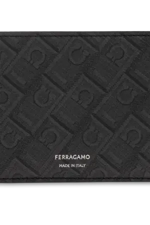 FERRAGAMO Leather Wallet With Monogram