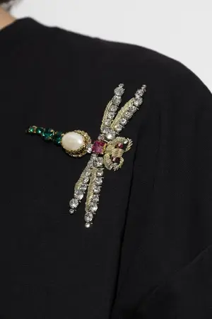 Balmain T-shirt With Logo And Shimmering Appliqués