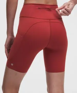 Lululemon Fast And Free 6-pocket High-rise Short - Rocket Red