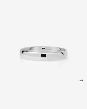 Ring Concierge Mm Soft Dome Wedding Band Wedding Band - Platinum
