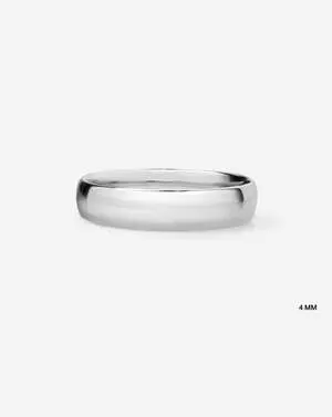 Ring Concierge Mm Soft Dome Wedding Band Wedding Band - Platinum