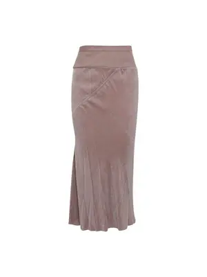 Rick Owens Flared Midi Skirt In Velvet