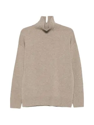 SEVENTY VENEZIA High Neck Knit Sweater - Green