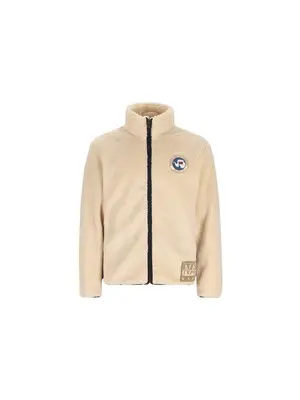 NAPAPIJRI Fleece Jacket With Logo Patch - White