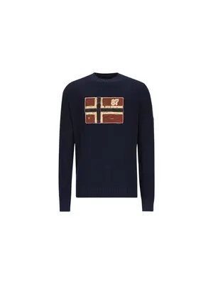 NAPAPIJRI Logo Patch Pullover - Blue