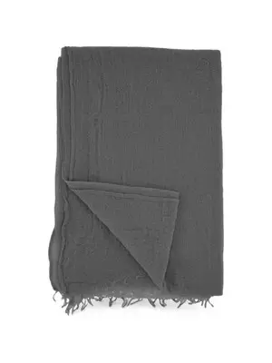 Destin Scarf Wool Cashmere "giglio Mega 140x180 Cm - Gray
