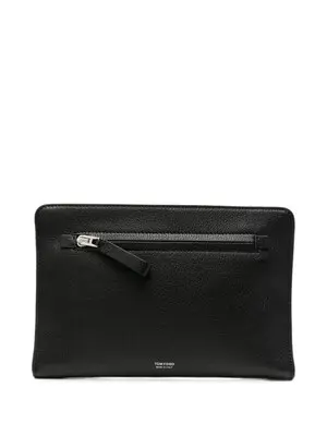 TOM FORD Accessory Shiny Grain Goat Portfolio "victor - Black