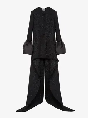Alexander McQueen Metallic Tweed High-low Coat