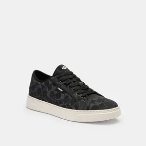 COACH OUTLET Canvas Sneaker In Signature Denim - Black