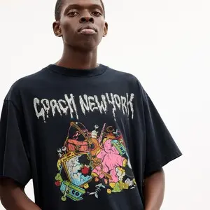 COACH OUTLET Cartoons Relaxed T-shirt In Organic Cotton - Navy