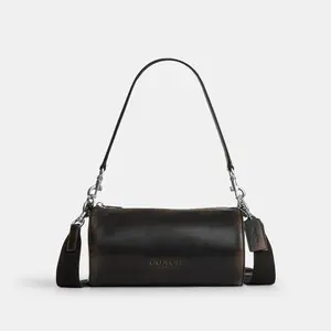 COACH OUTLET Andre Barrel Bag 24 Silver/black Brown