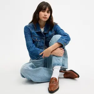 COACH Pointed Toe Loafer Shoes In Loved Leather - Saddle