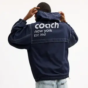 COACH Half Zip Windbreaker In Recycled Polyester