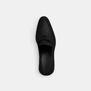 COACH Pointed Toe Loafer Shoes - Black
