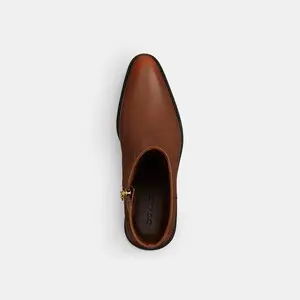 COACH Pointed Toe Bootie Shoes In Loved Leather