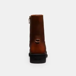 COACH Pointed Toe Bootie Shoes In Loved Leather