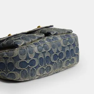 COACH Twin Turnlock Waverly Bag In Signature Regenerative Cotton Denim