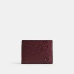 COACH Slim Billfold Wallet - Light Maroon
