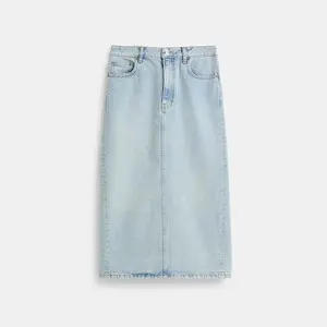 COACH Long Denim Skirt